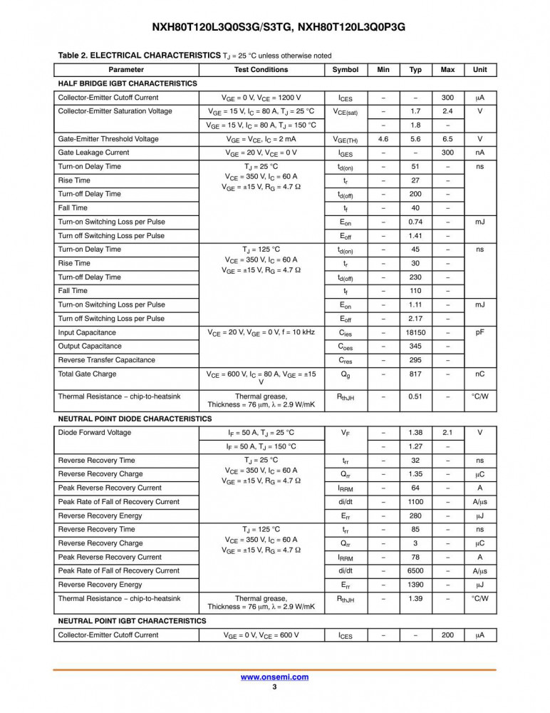 NXH80T120L3Q0 datasheet page 3