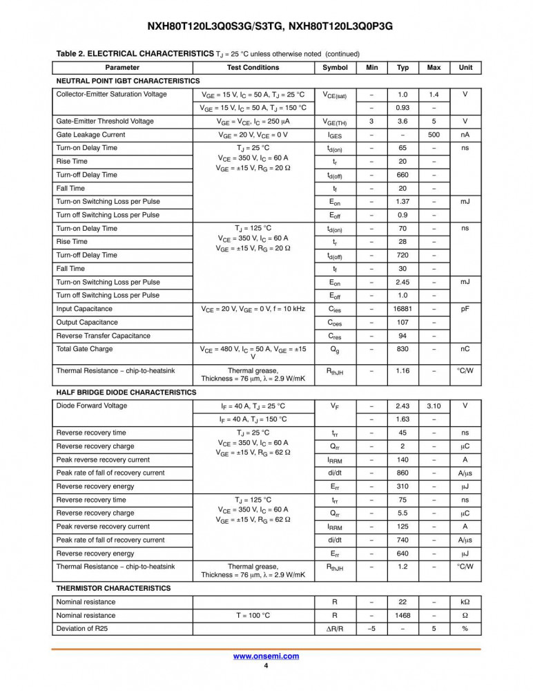 NXH80T120L3Q0 datasheet page 4