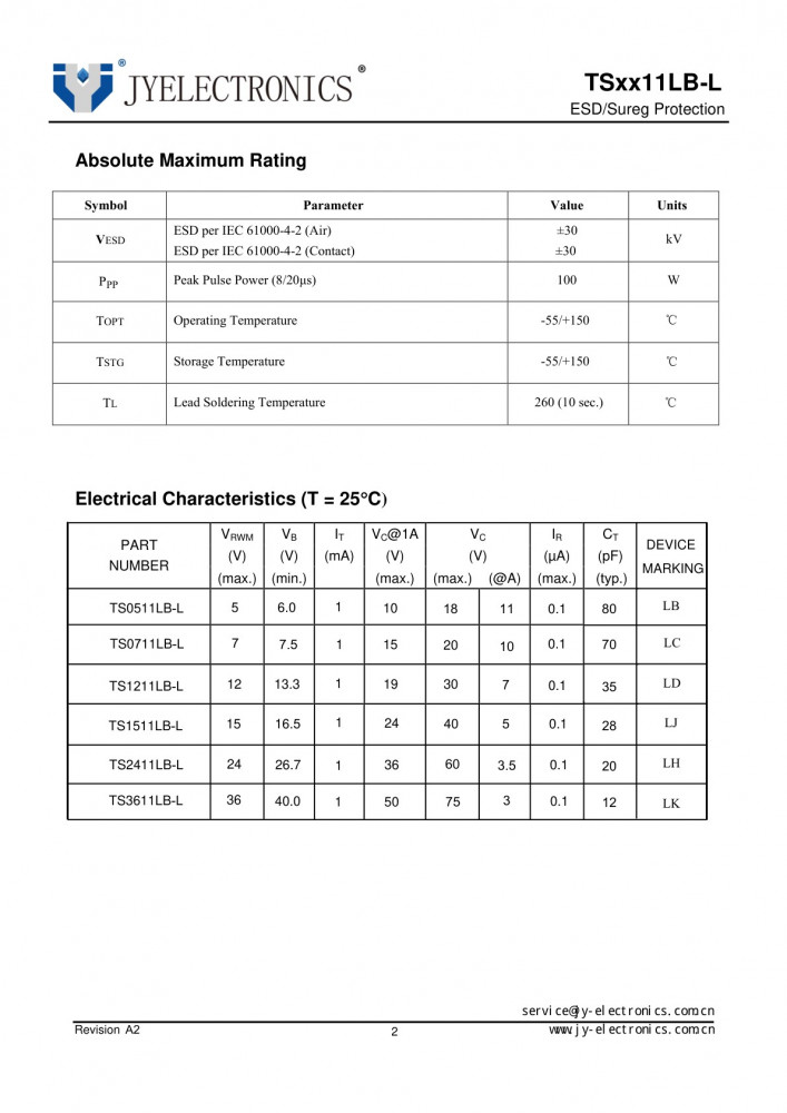 TS1211LB-LX datasheet page 2