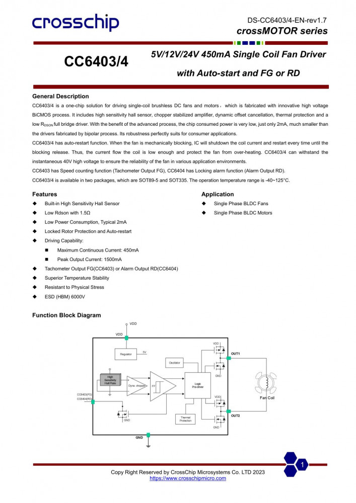 CC6404SS datasheet page 1