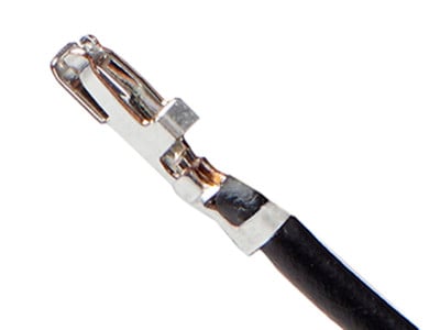 Pre-Crimped Lead Mini-Lock Female-to-Mini-Lock Female, Tin (Sn) Plating,  300.00mm Length, 22 AWG, Black