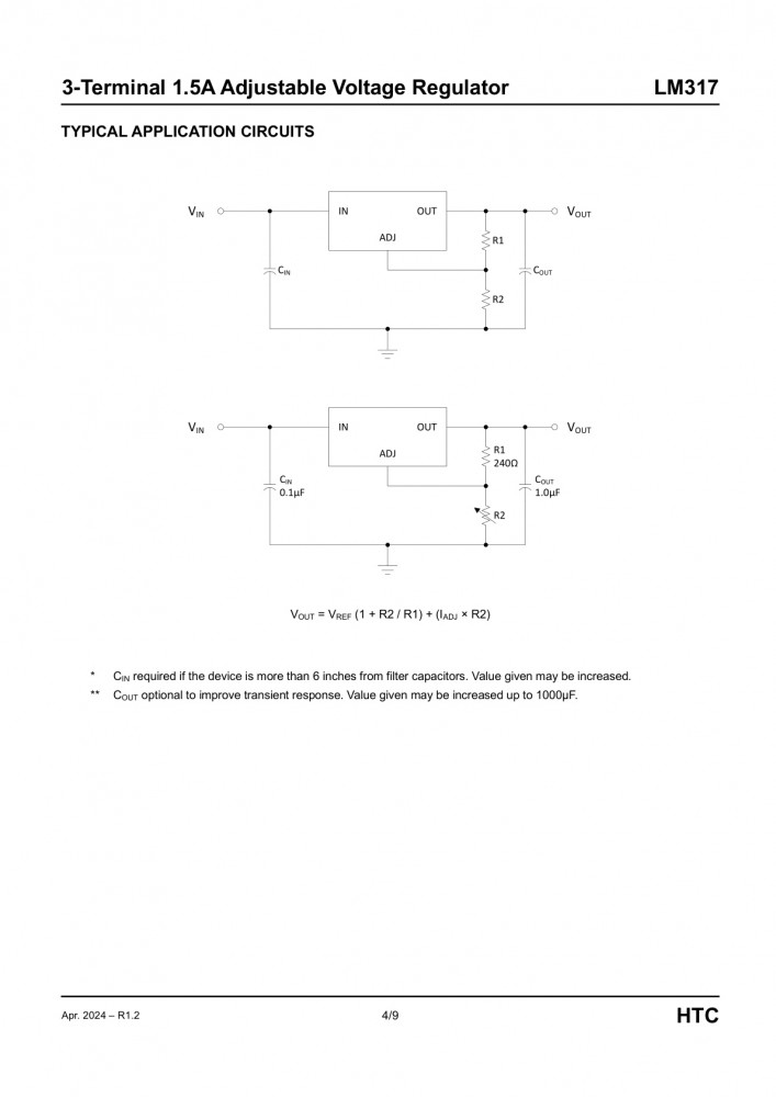 LM317T datasheet page 4