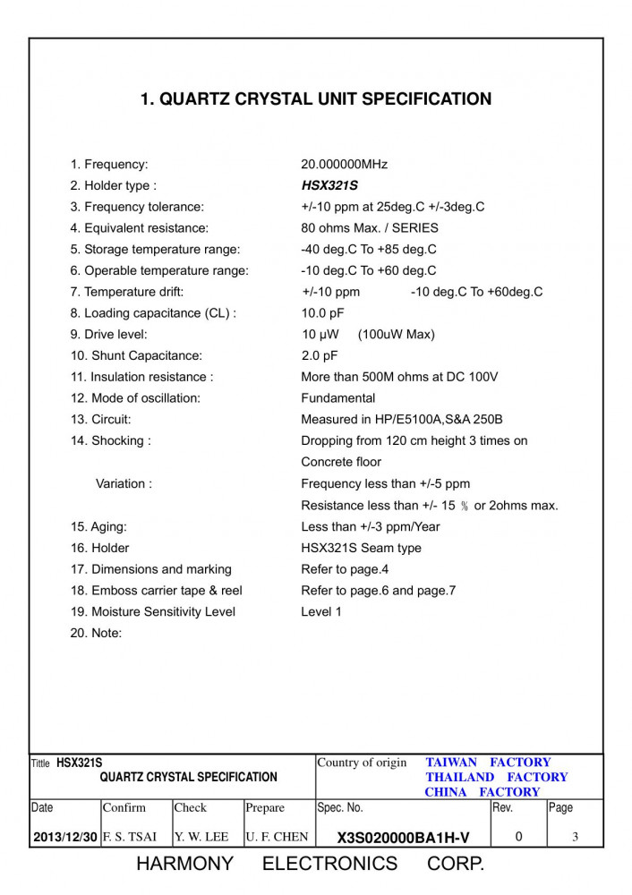 X3S020000BA1H-V specification page 3