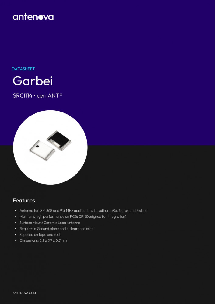 Garbei SRCI114 datasheet page 1