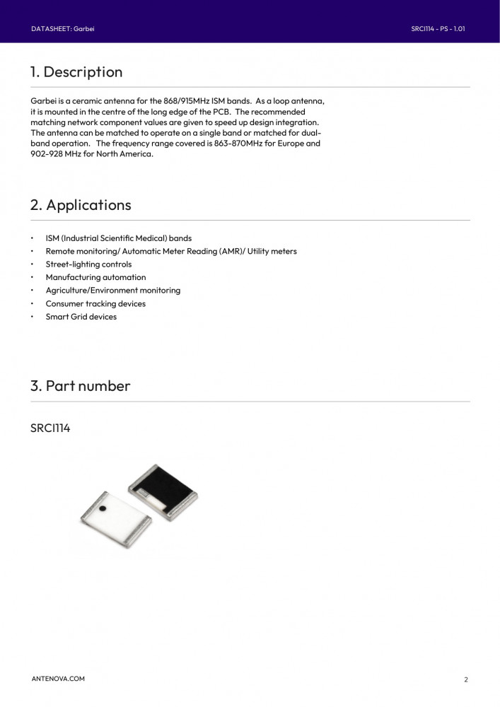 Garbei SRCI114 datasheet page 2