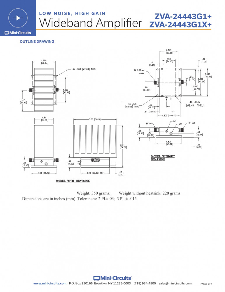 ZVA-24443G1+ datasheet page 3