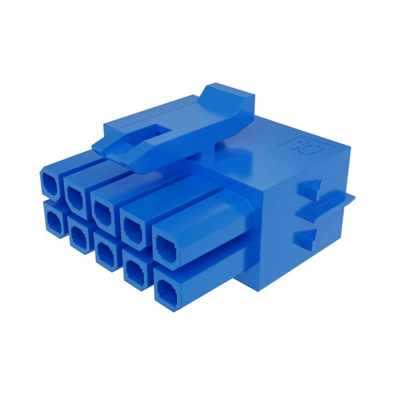 Micro-Fit+ Versa Color Receptacle Housing, Dual Row, 10 Circuits, UL 94V-0, Glow-Wire Capable, Blue for sale