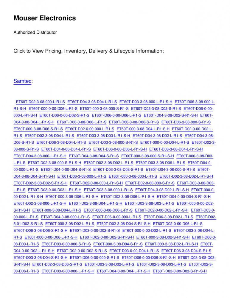 Samtec ET60T technical document page 3