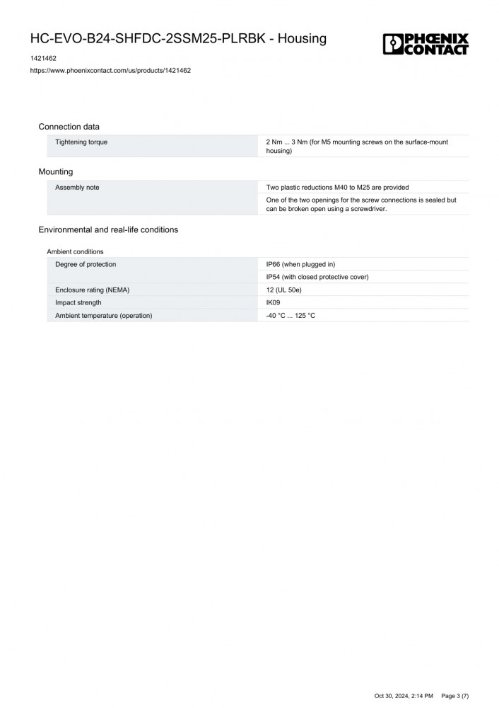 Phoenix Contact 1421462 technical document page 3