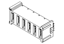 2.54mm, 5.50mm Pitch EXTreme Ten60Power Vertical Receptacle Assembly with Guide Receivers, 24 Signal Circuits, 4 Power Circuits