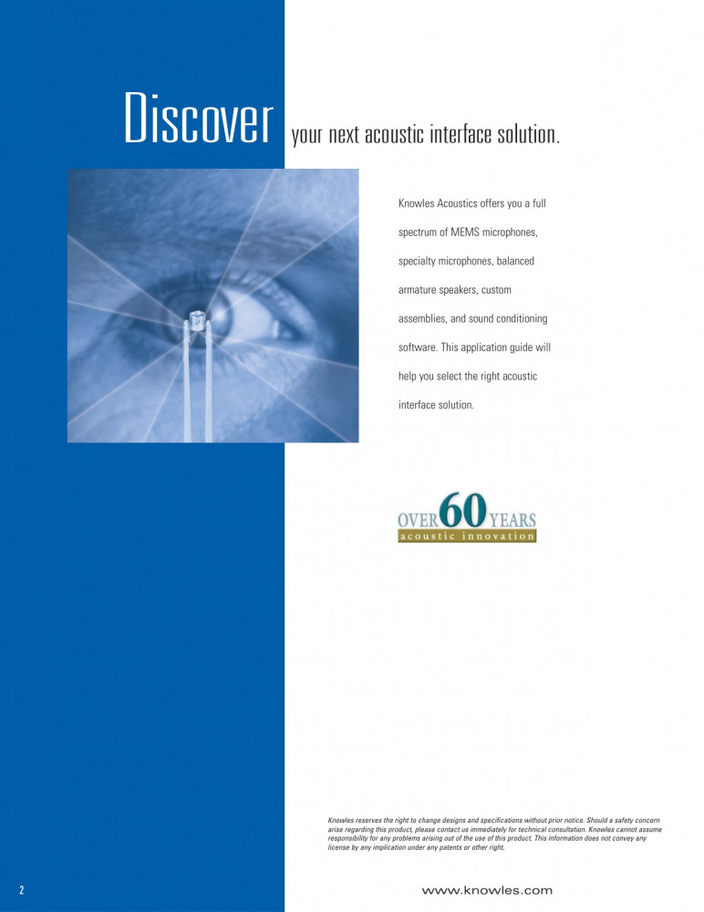 Knowles acoustic interface guide page 2