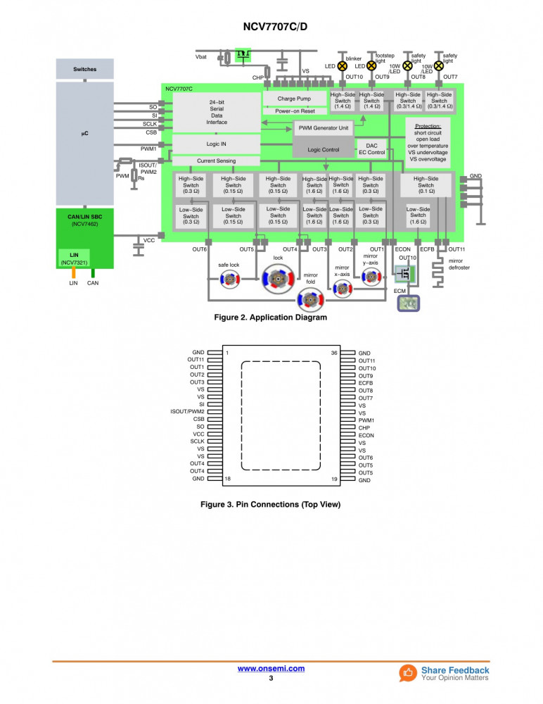 NCV7707 technical document page 3