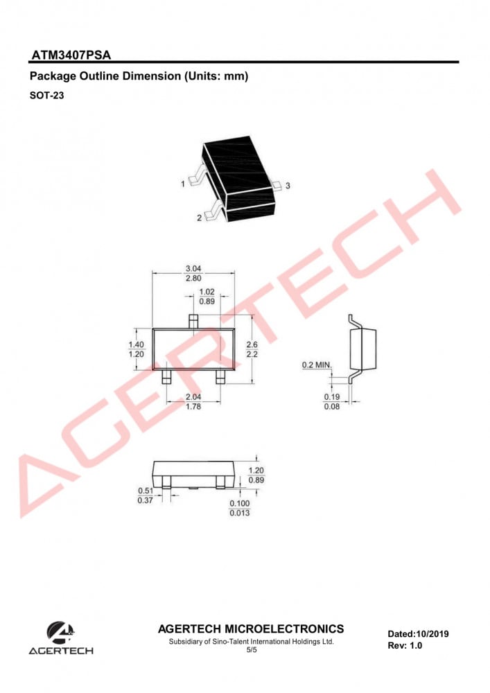 ATM3407PSA datasheet page 5