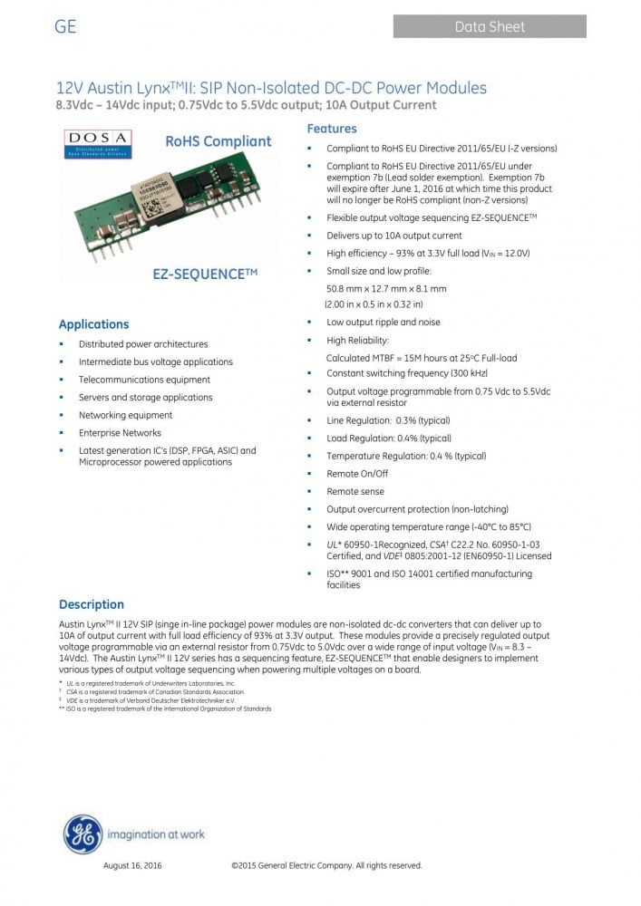 ATA010A0X43 datasheet page 1