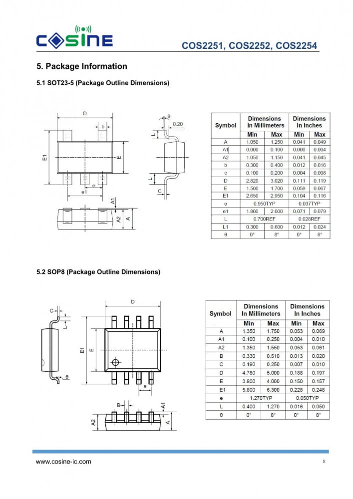 COS2252 datasheet page 8