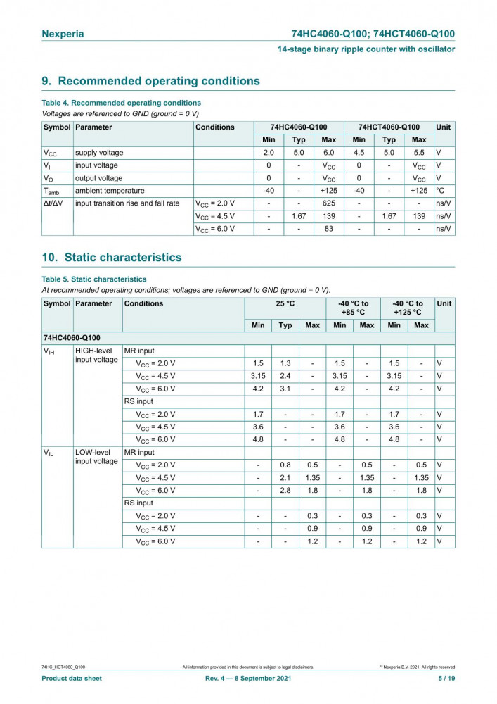 Nexperia datasheet page 5