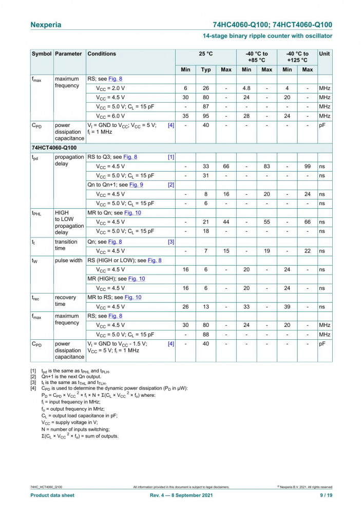 Nexperia datasheet page 9