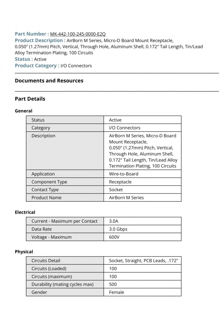 Product document image 1 for MK-442-100-245-0000-E2Q