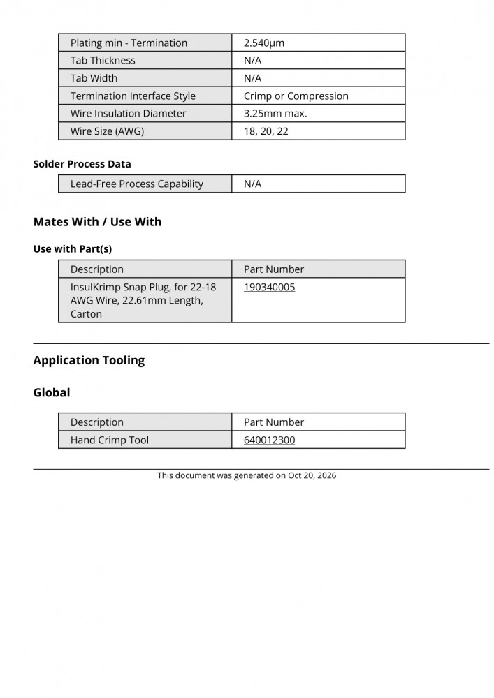 MOLEX 190380037 document image, page 3
