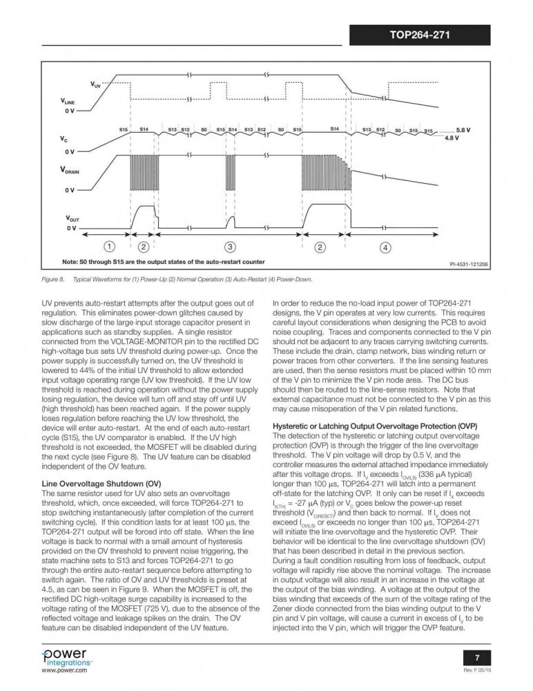TOP265EG technical document page 7