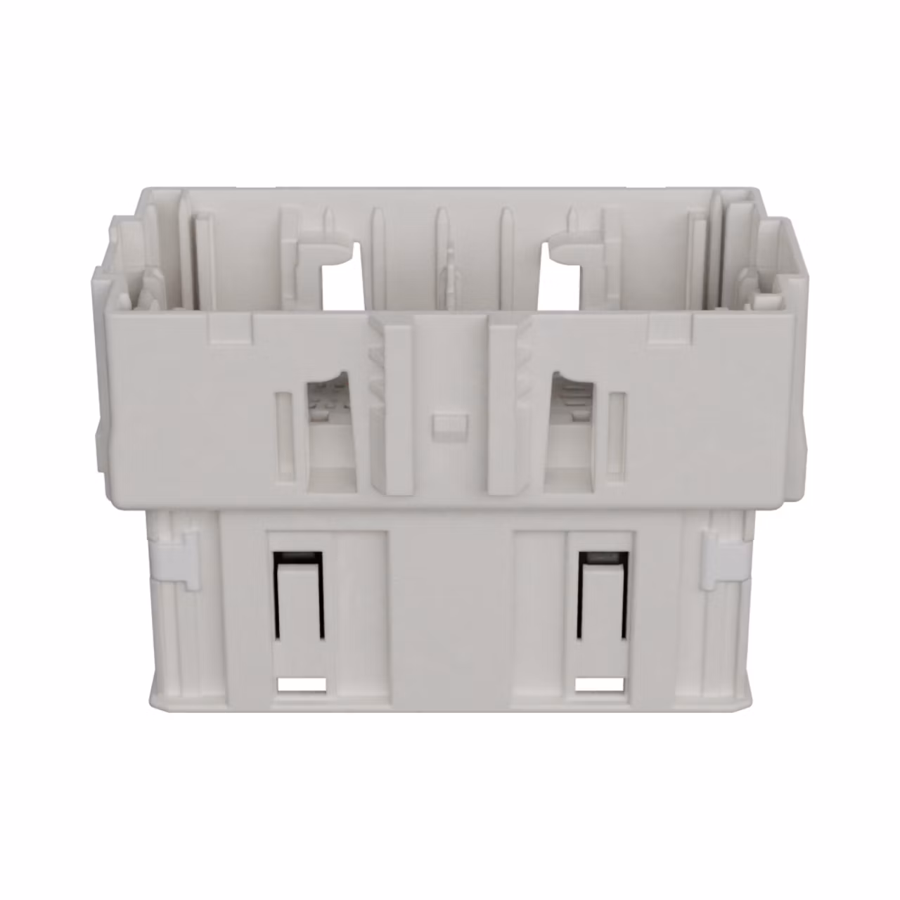 MX-DaSH Unsealed 2x2 Male Connector Assembly, without Wire Dress Cover Latch, Configuration 5, Keying Option B, Natural (White) for sale