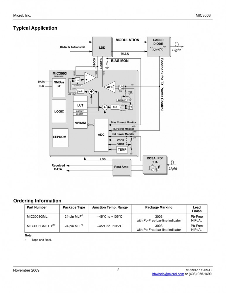 MIC3003GML datasheet page 2