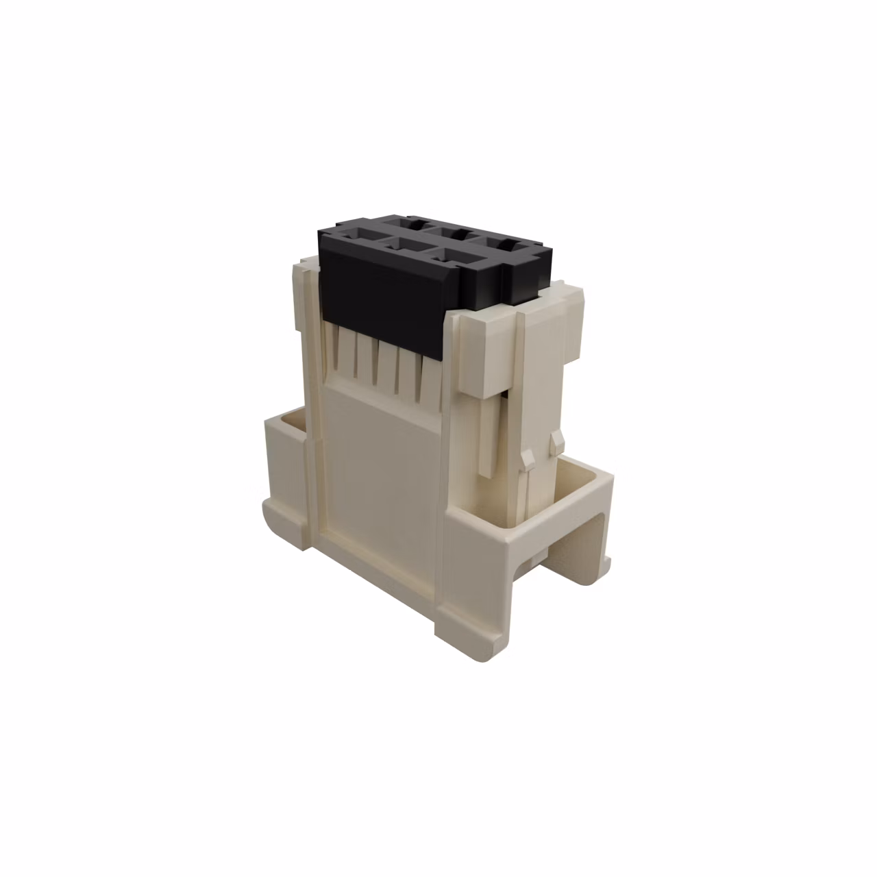5.00mm Pitch NSCC/SICMA Female Wire-to-Board Housing, for 2.80mm Tab, with Bridges, Dual Row, 6 Circuits, Natural for sale