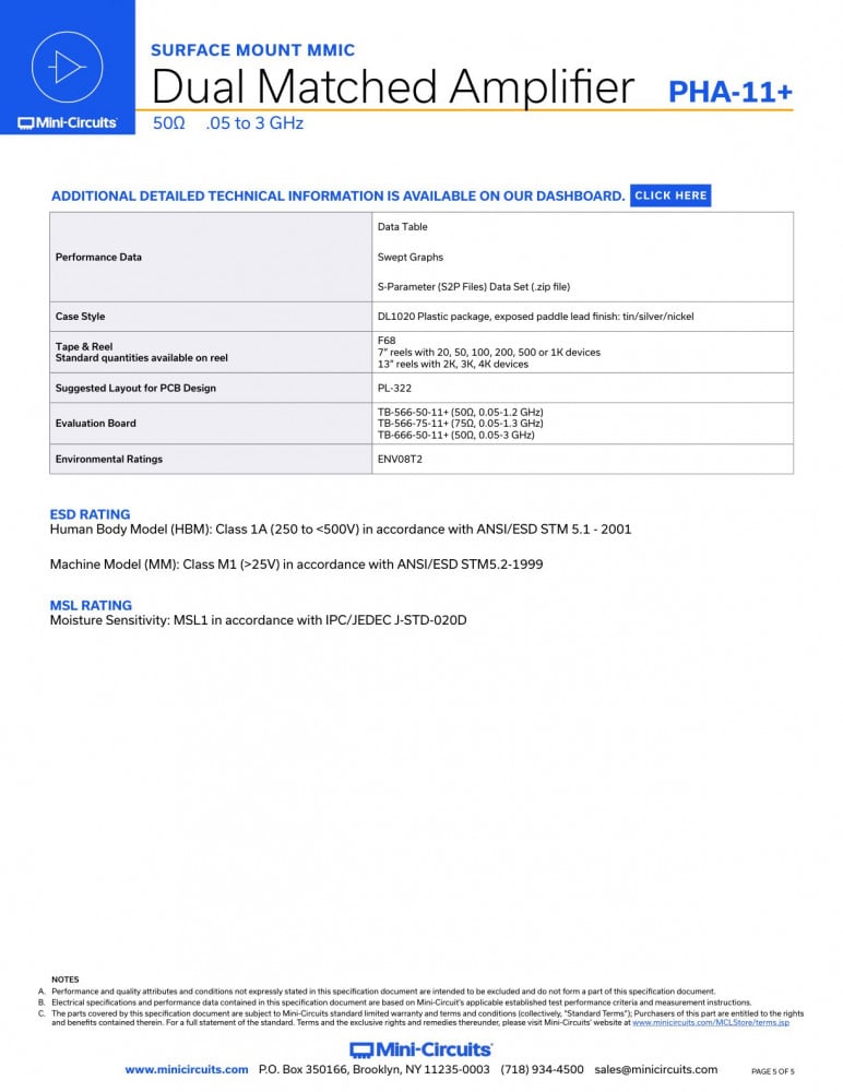 PHA-11+ datasheet page 5