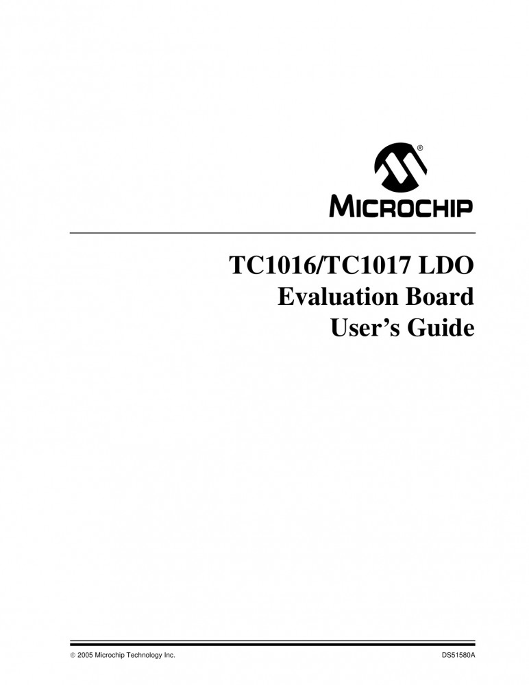TC1016/TC1017 evaluation board guide page 1