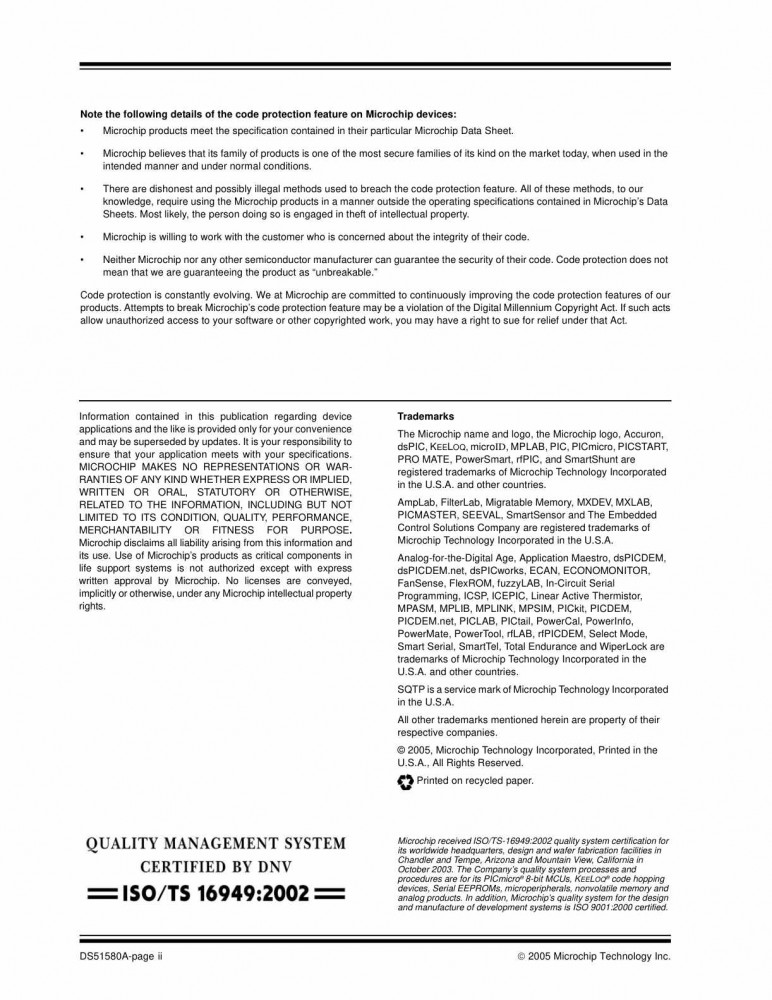 TC1016/TC1017 evaluation board guide page 2
