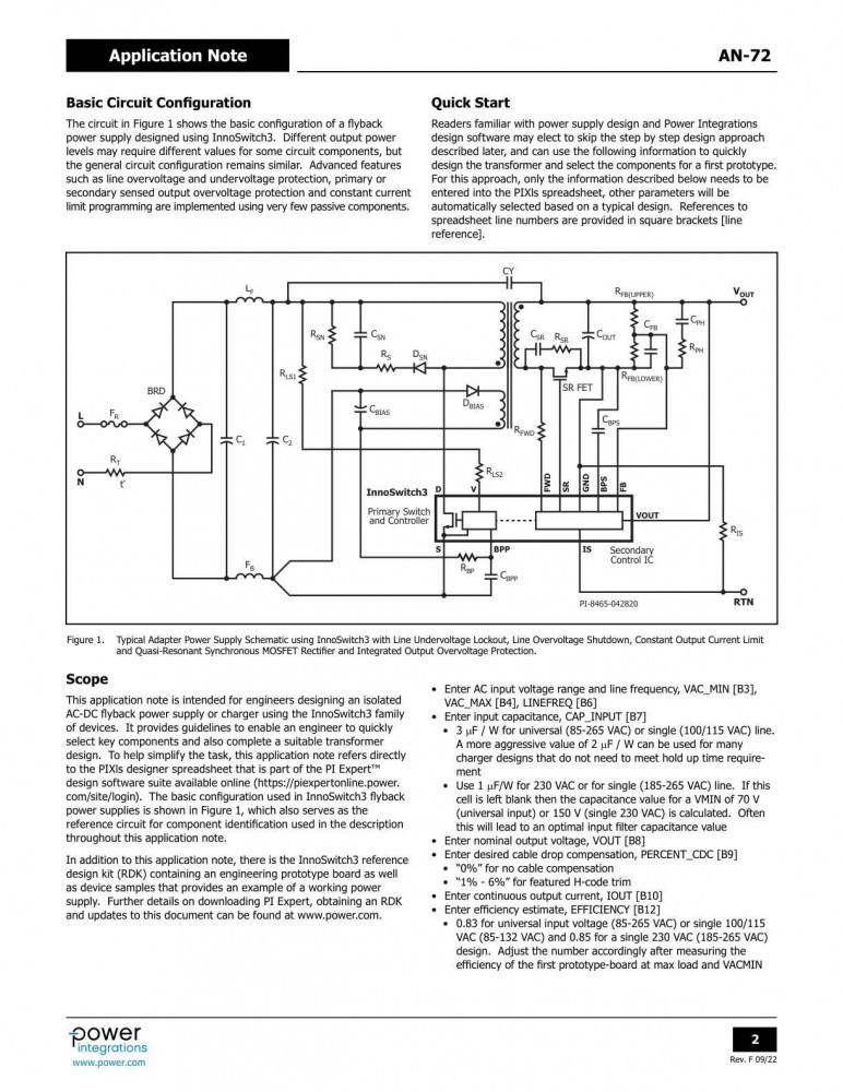InnoSwitch3 application note page 2
