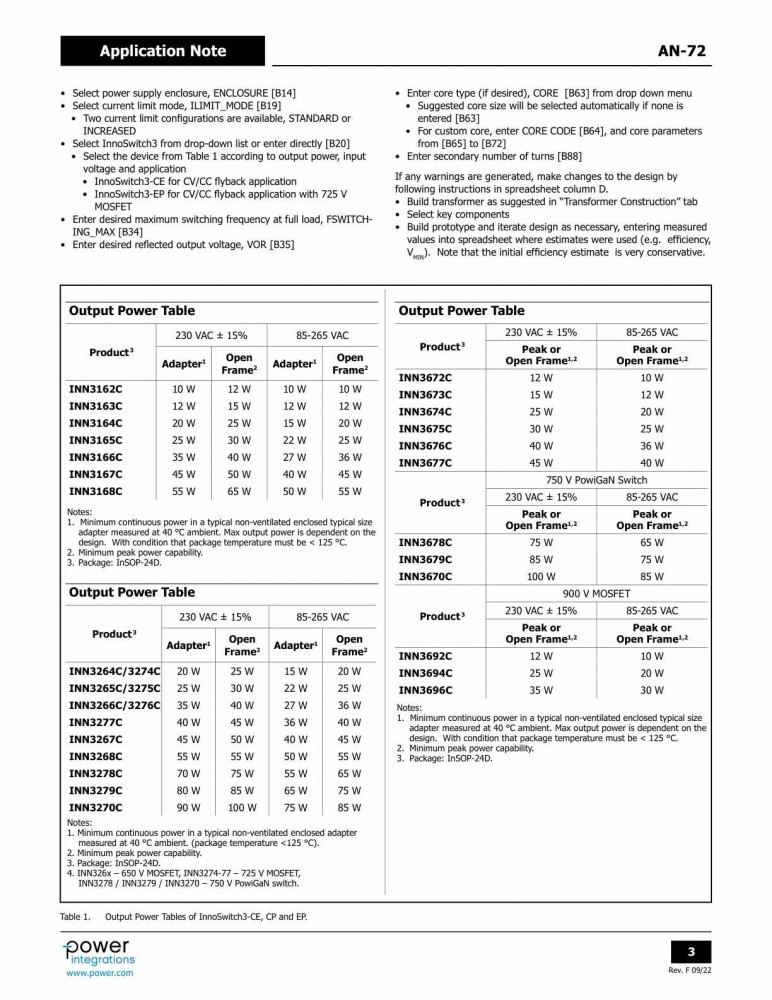 InnoSwitch3 application note page 3