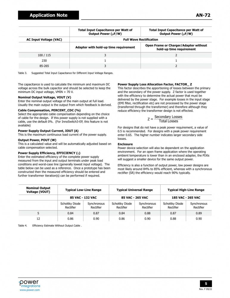 InnoSwitch3 application note page 5