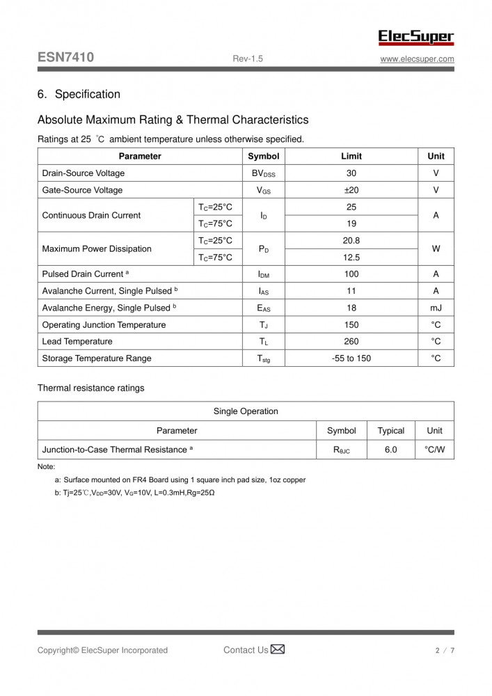 ESN7410 datasheet page 2