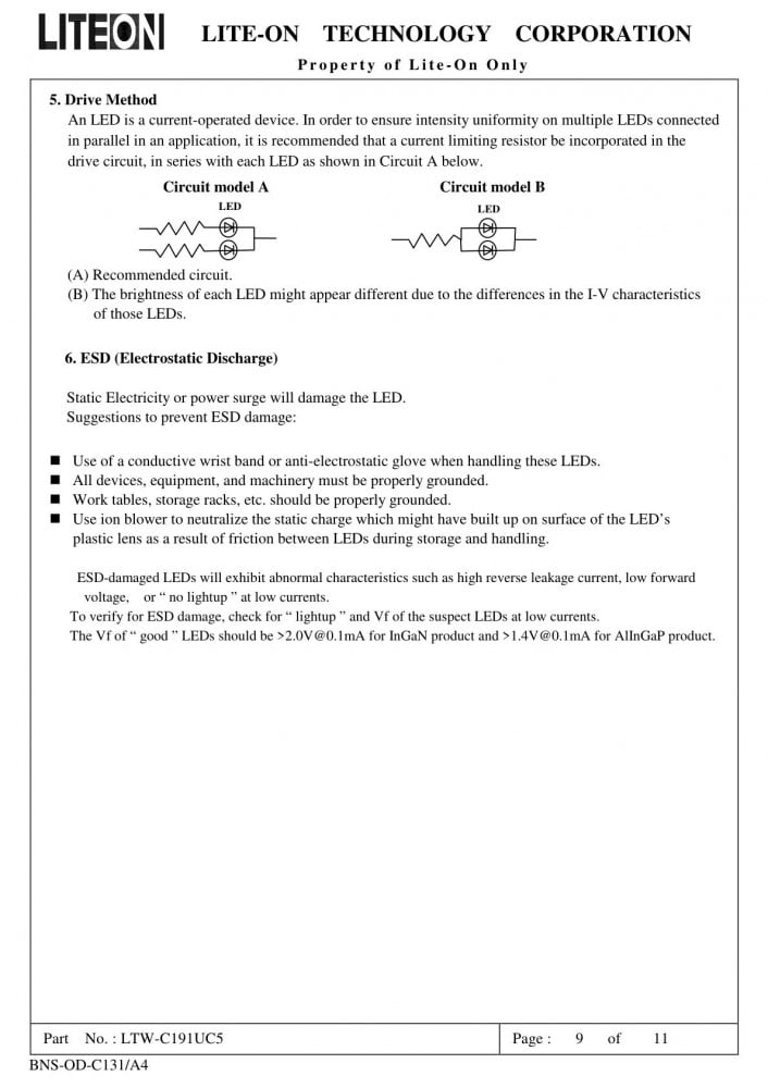 LTW-C191UC5 datasheet page 10