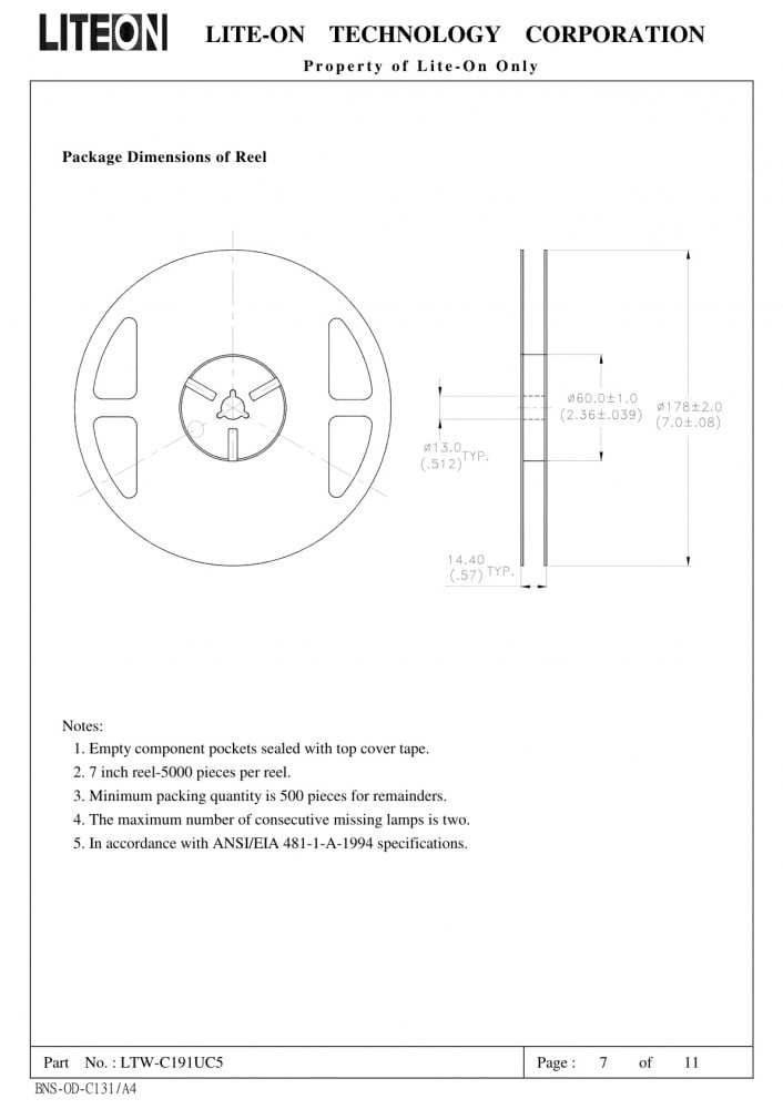 LTW-C191UC5 datasheet page 8
