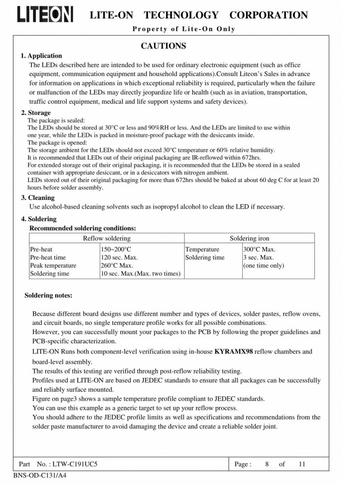 LTW-C191UC5 datasheet page 9