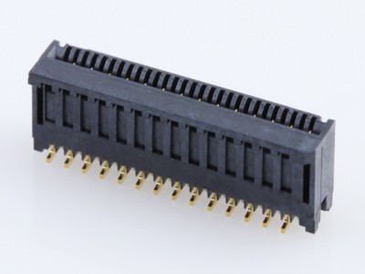 Easy-On FFC/FPC Connector, 0.50mm Pitch, Surface Mount, Vertical, Non-ZIF, Reverse Footprint, Gold Plating, Black, 32 Circuits