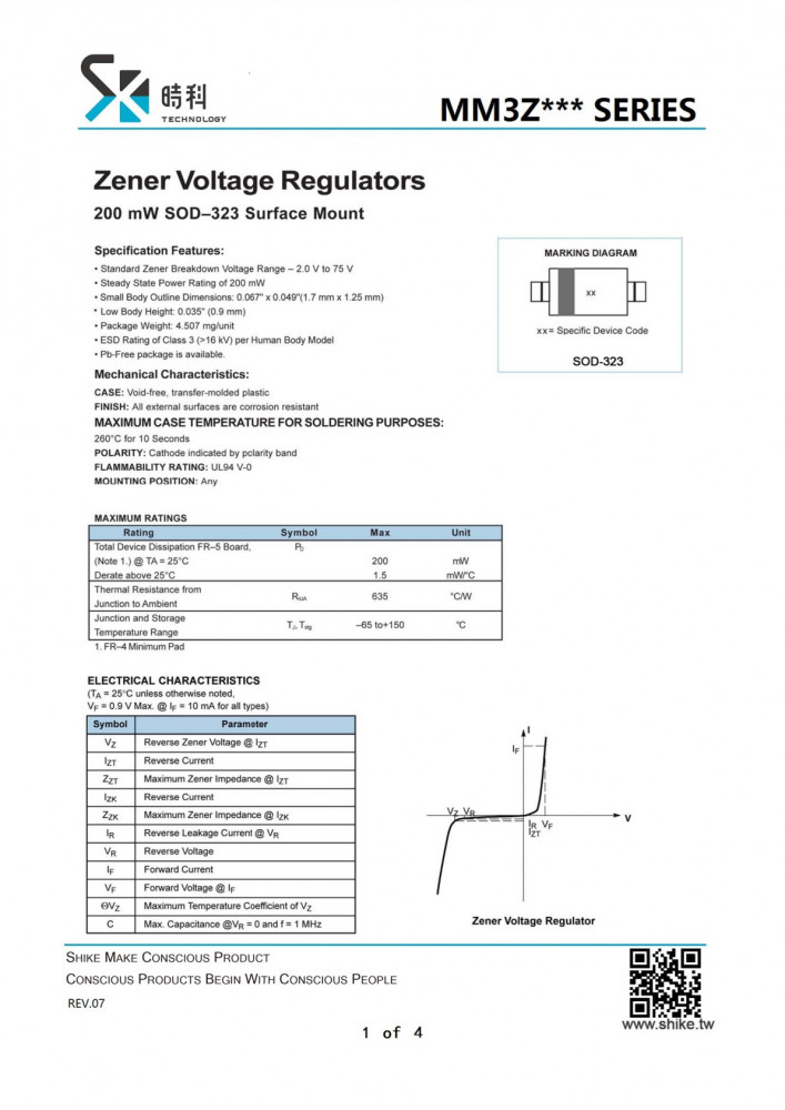 MM3Z3V9 datasheet page 1