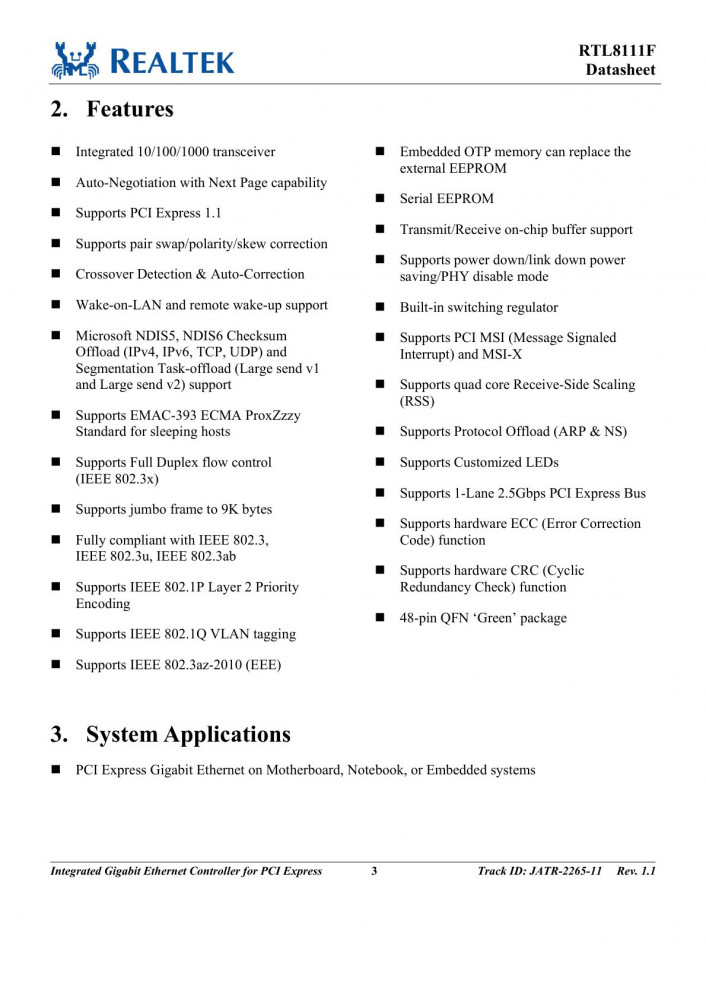 RTL8111F-CG datasheet page 8