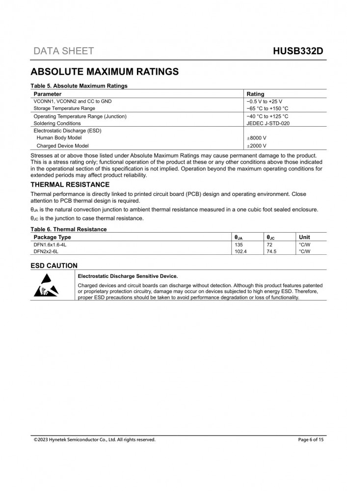 HUSB332D datasheet page 6