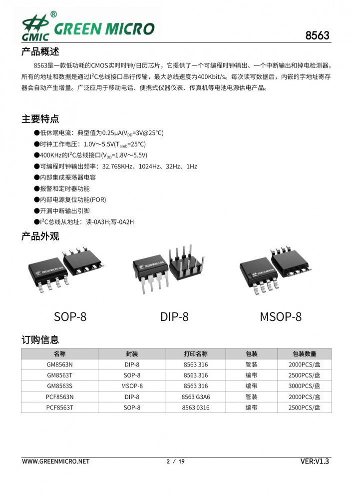 GM8563S datasheet page 2