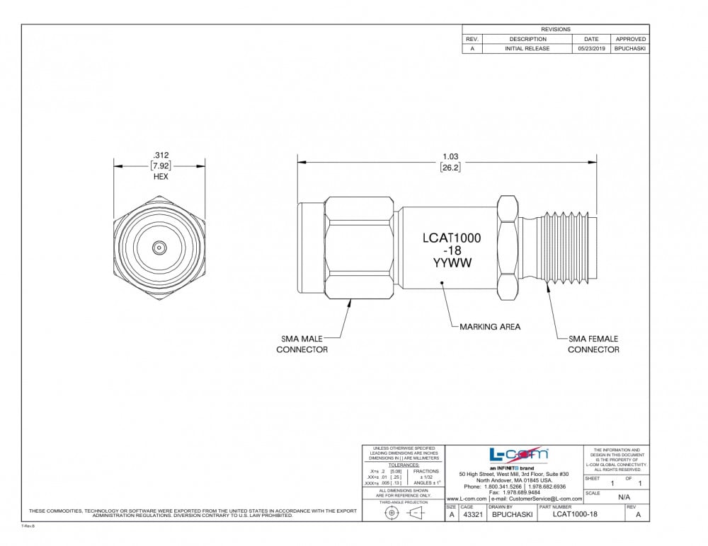 LCAT1000-18 technical document page
