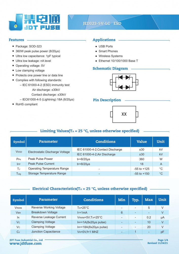 JED323-5V-LC datasheet page 2