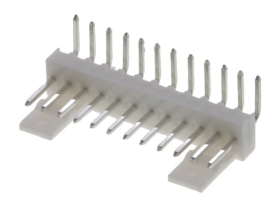 2.50mm Pitch, Mini-SPOX PCB Header, Single Row, Right-Angle, Through Hole, Tin Plating, Friction Lock, 13 Circuits, Bag, 3.50mm PC Tail Length