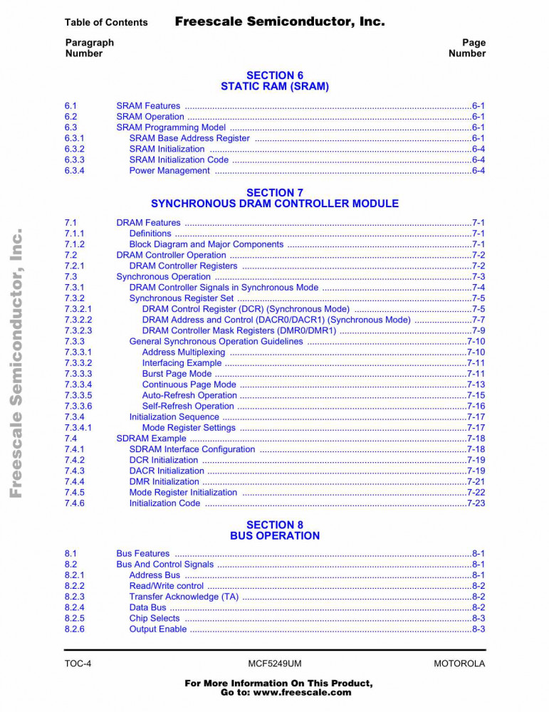 MCF5249 technical document page 6