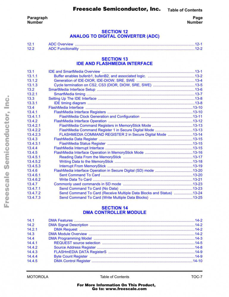 MCF5249 technical document page 9