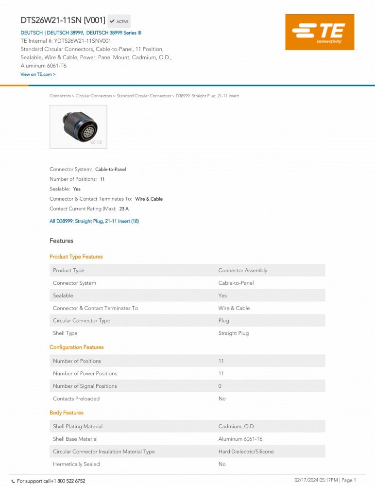 M39029/22-191 technical document page 1