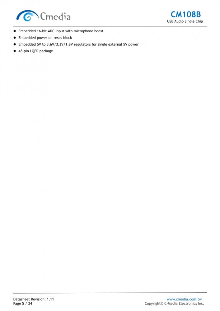 CM108B datasheet page 5