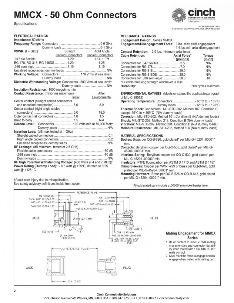 Bel Fuse 135-3403-001 technical drawing page 2